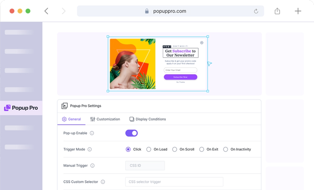 Popup Pro: Powerful SaaS WordPress Popup Builder